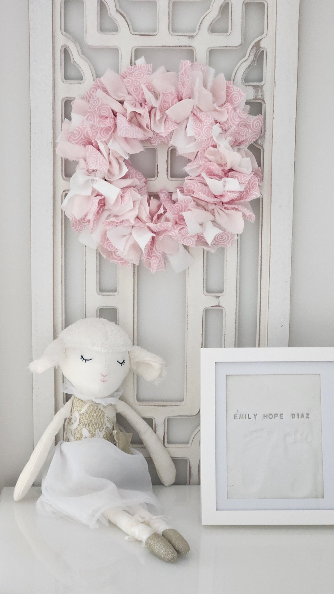 Pink Rag Wreath | Wreath | Pink - Etsy