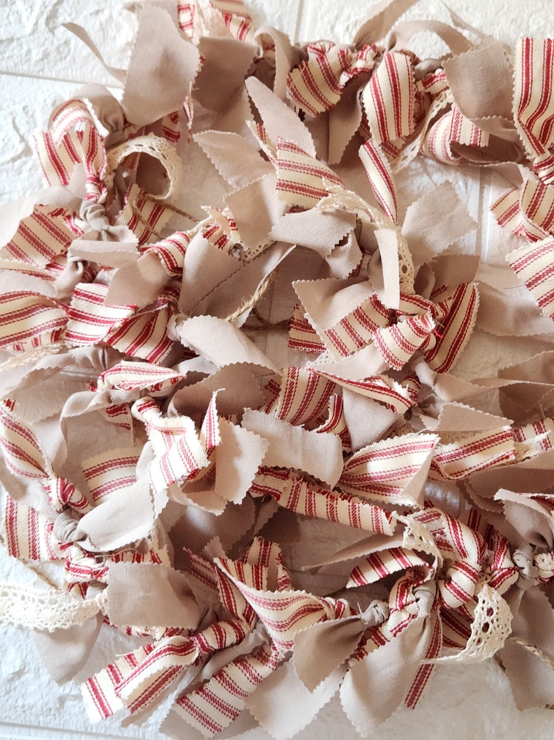 Farm House Rag Garland | Christmas | Valentine's Day Garland ...