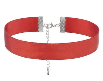 Red Choker/thick Red Chokers/ Spring Necklace/glittery Choker/ - Etsy UK