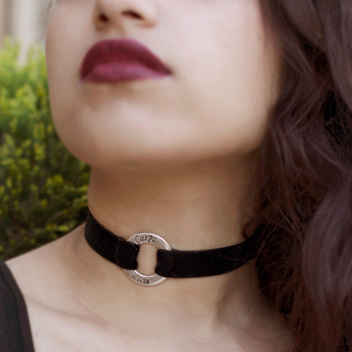 Velvet Black Choker, Black Choker Necklace - Etsy