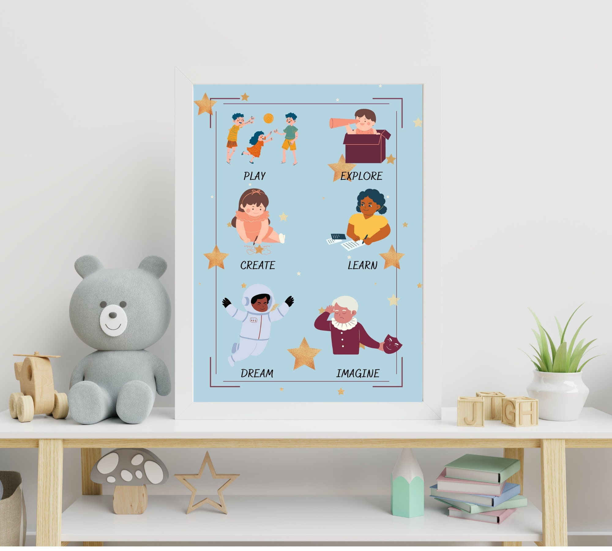 Kids Activity Poster for Classroom, DIGITAL DOWNLOAD, Motivation Home ...