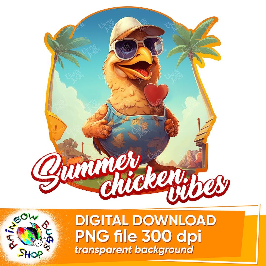 Grandpa Rooster on Summer Vacation, PNG, Sublimation Design for Holiday ...