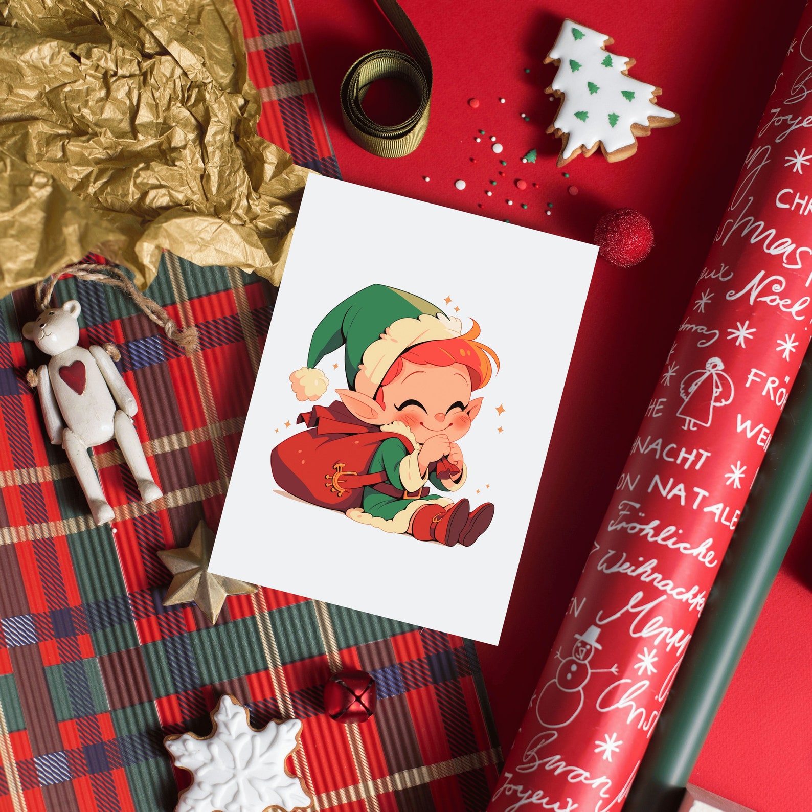 Christmas Elf Clipart, Cute Boy Elf PNG, Holiday Clip Art, Cartoon ...
