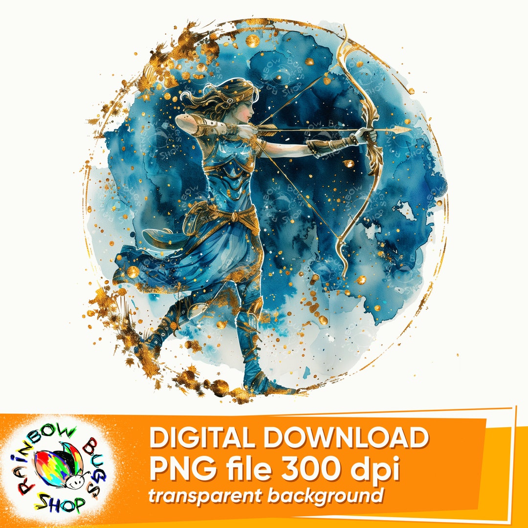 Sagittarius Astrology Sign PNG, Archer Watercolor Illustration ...