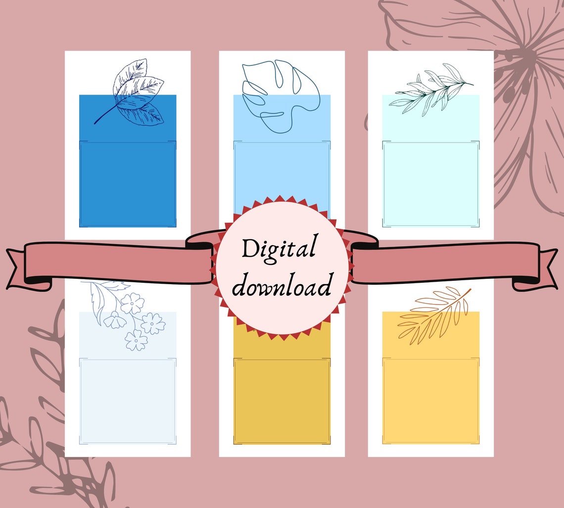 Affirmation Blank Cards With Floral Design, 24 Printable Note Cards for ...