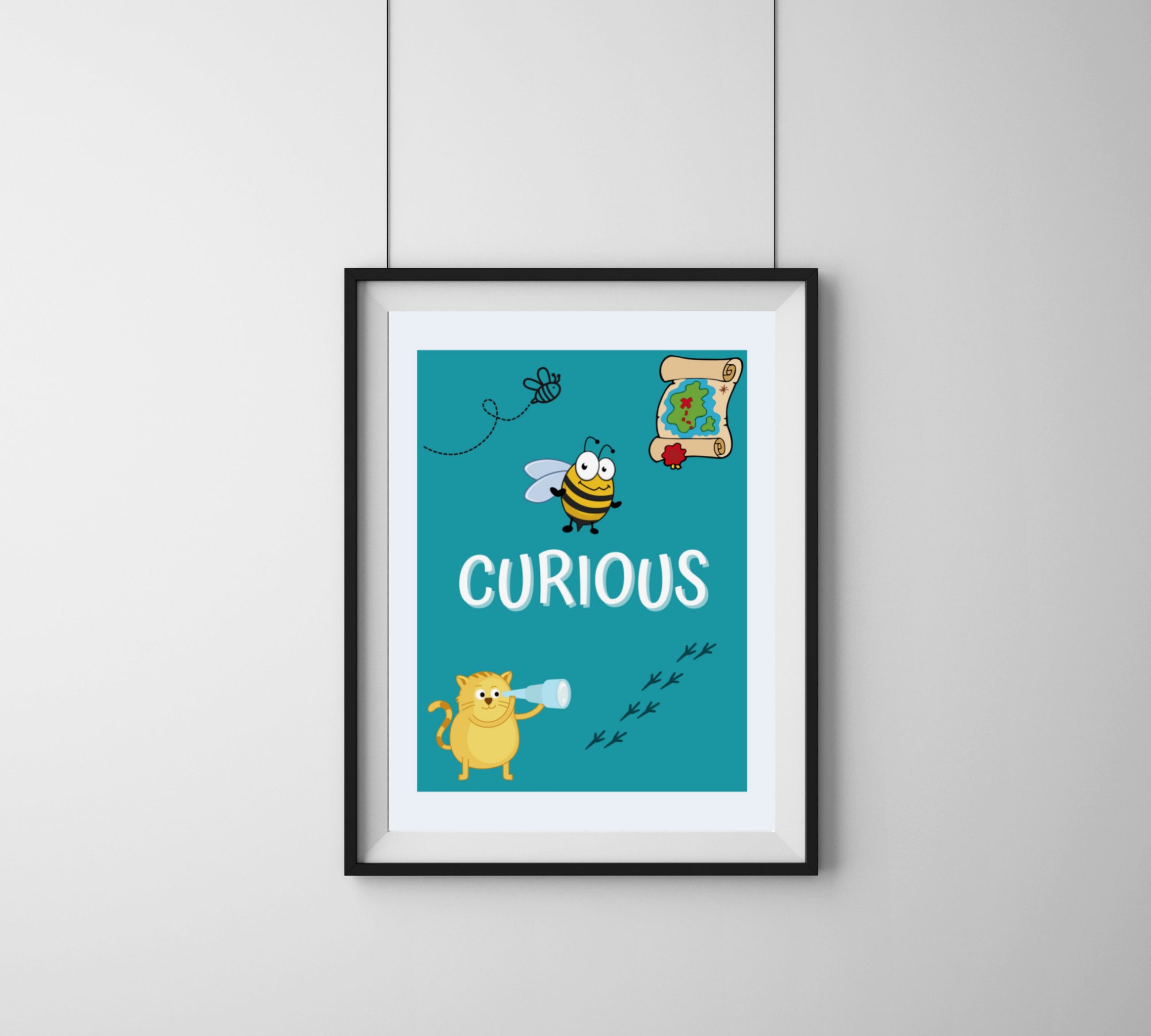 Be Curious Printable Poster for Nursery or Kids Room, DIGITAL DOWNLOAD ...