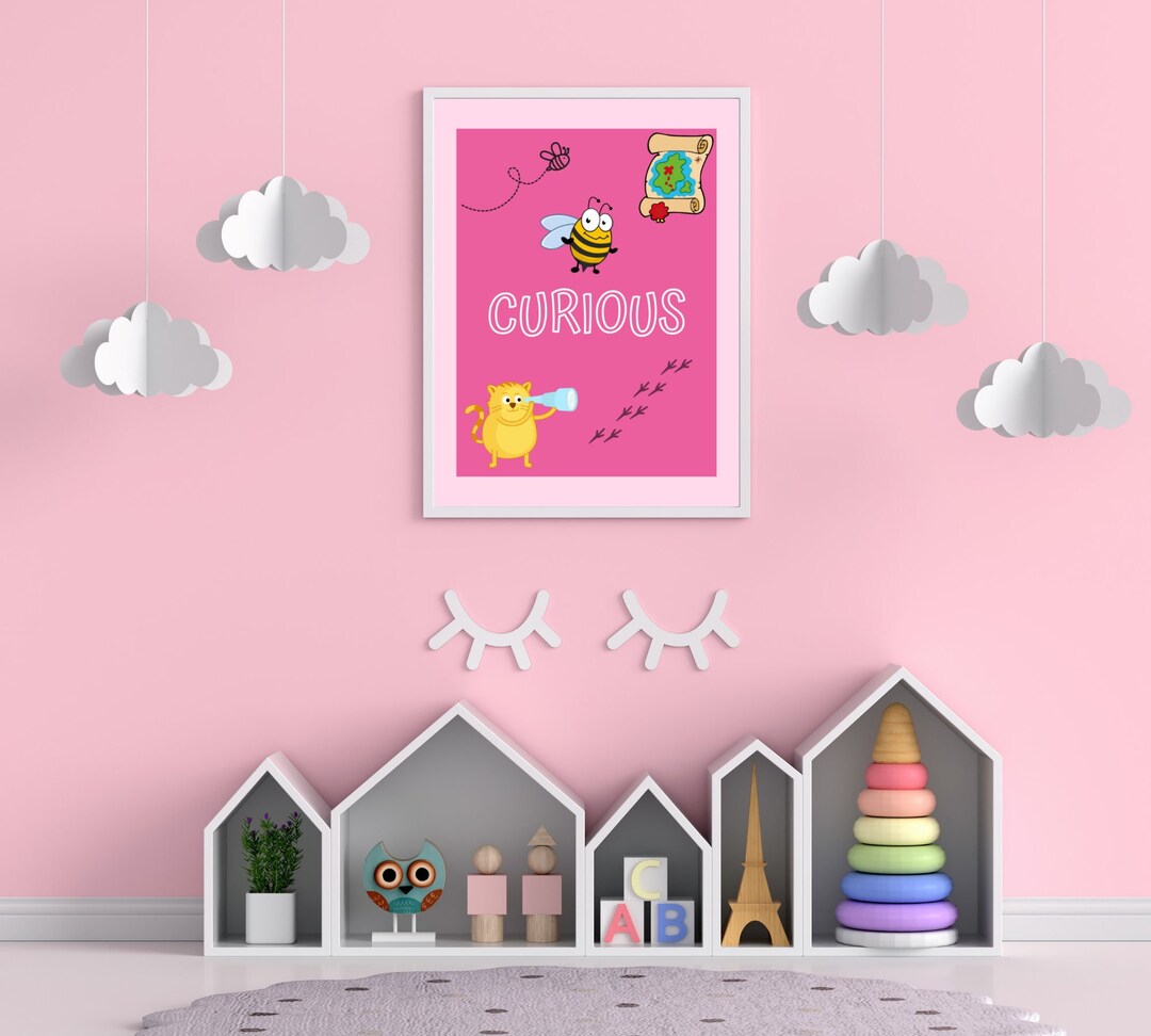 Be Curious Printable Poster for Nursery or Kids Room, DIGITAL DOWNLOAD ...