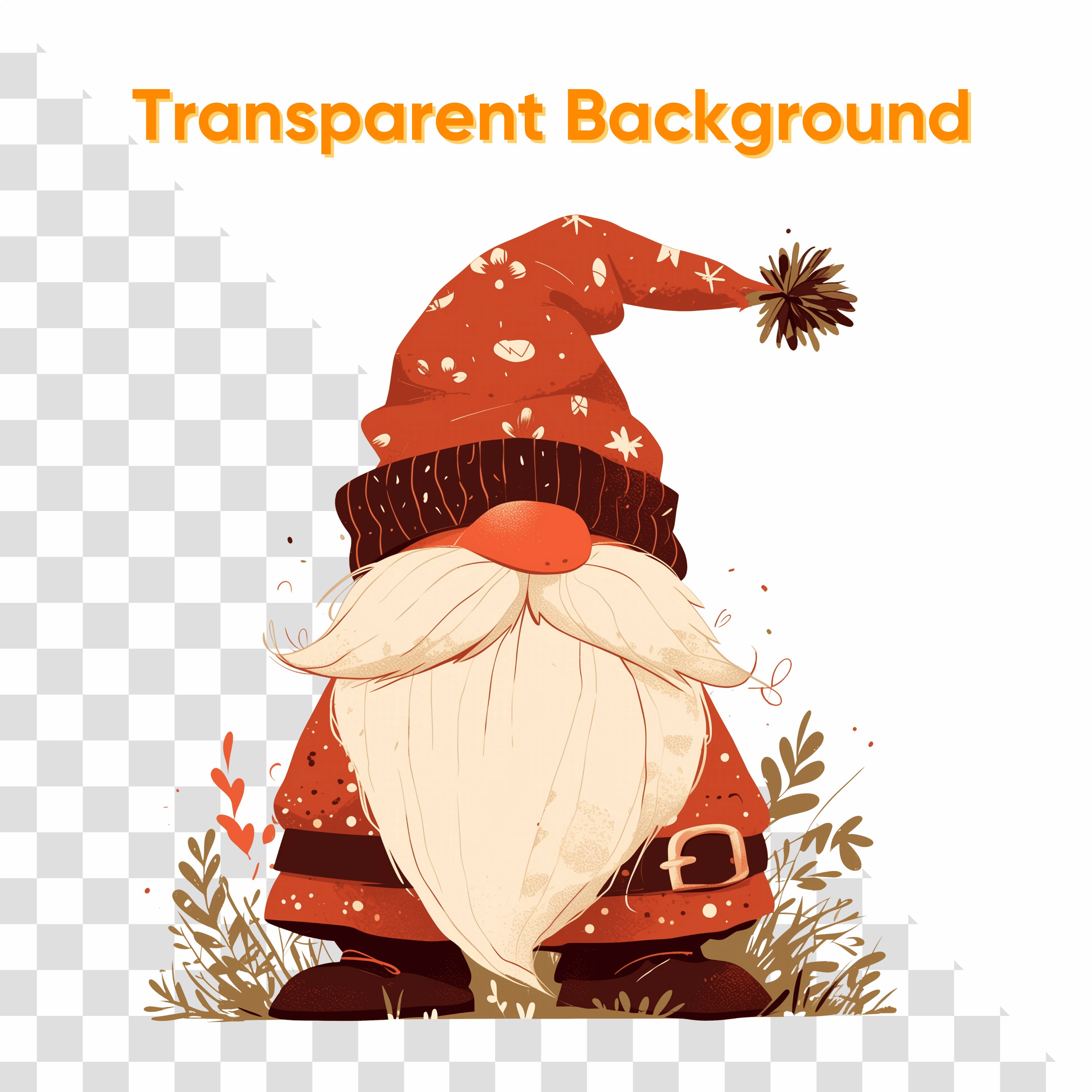 Christmas Gnome, Santa Clipart, PNG, Watercolor Printable Art, Old Elf ...
