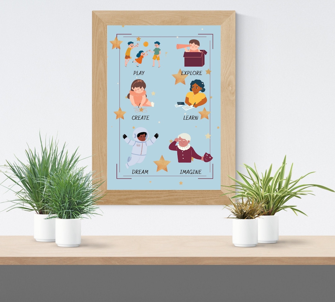 Kids Activity Poster for Classroom, DIGITAL DOWNLOAD, Motivation Home ...