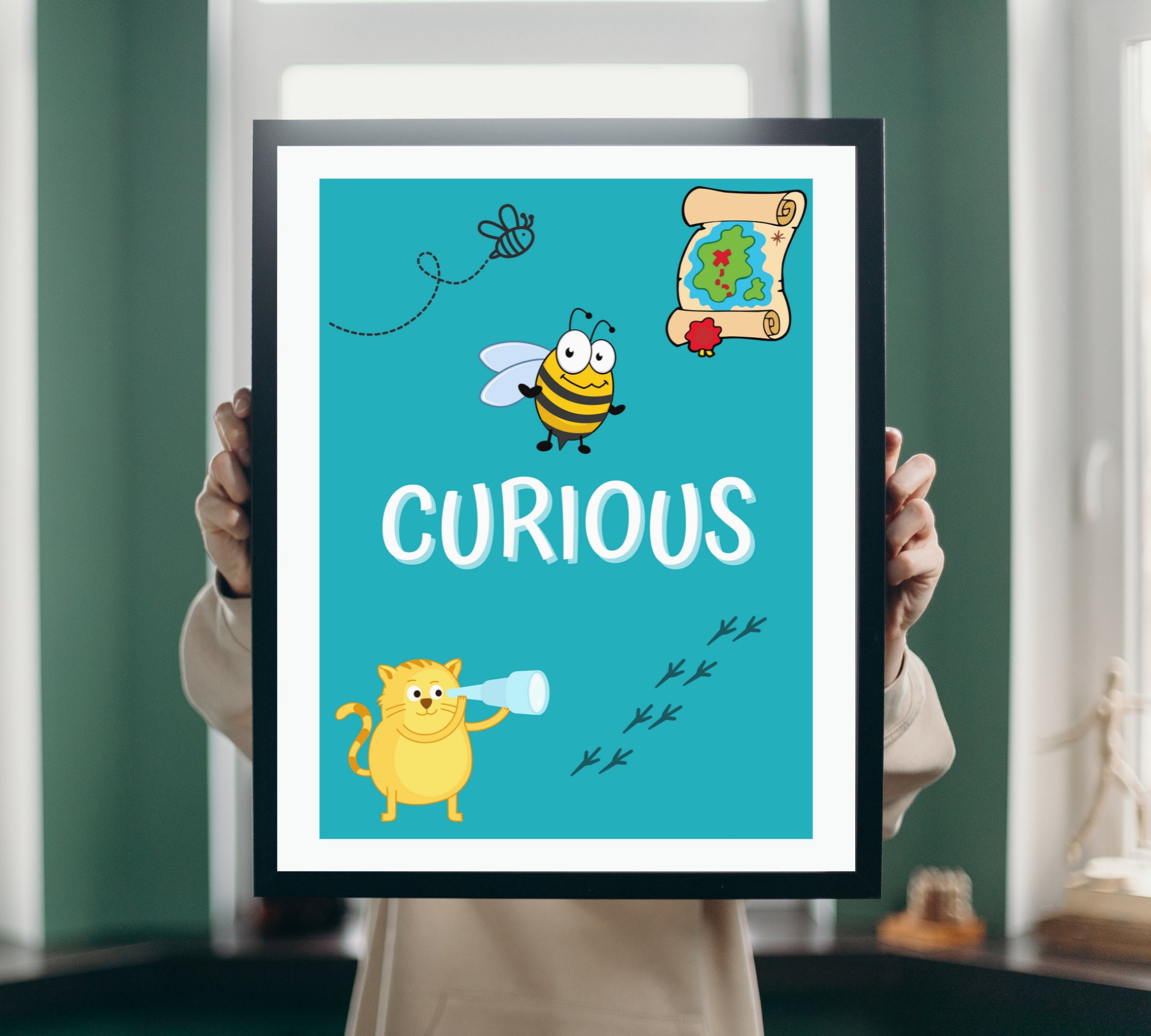 Be Curious Printable Poster for Nursery or Kids Room, DIGITAL DOWNLOAD ...