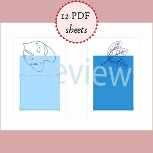 Affirmation Blank Cards With Floral Design, 24 Printable Note Cards for ...