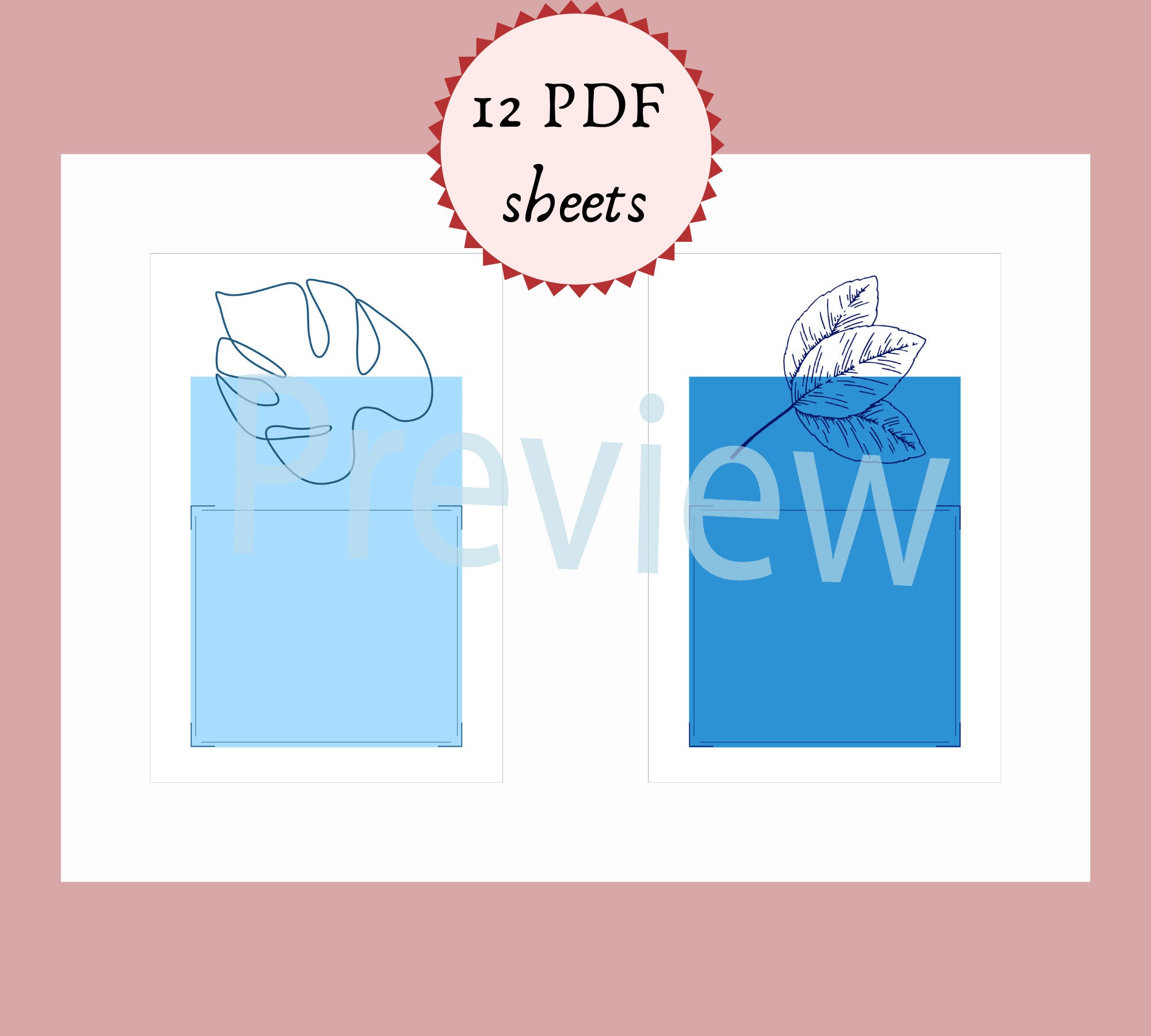 Affirmation Blank Cards With Floral Design, 24 Printable Note Cards for ...