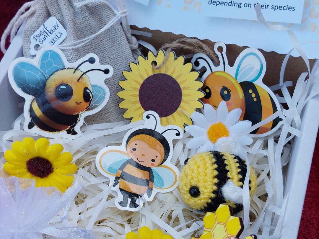 Bumblebee Gift Box Set Hamper Full of Bee Goodies Crochet Bee ...