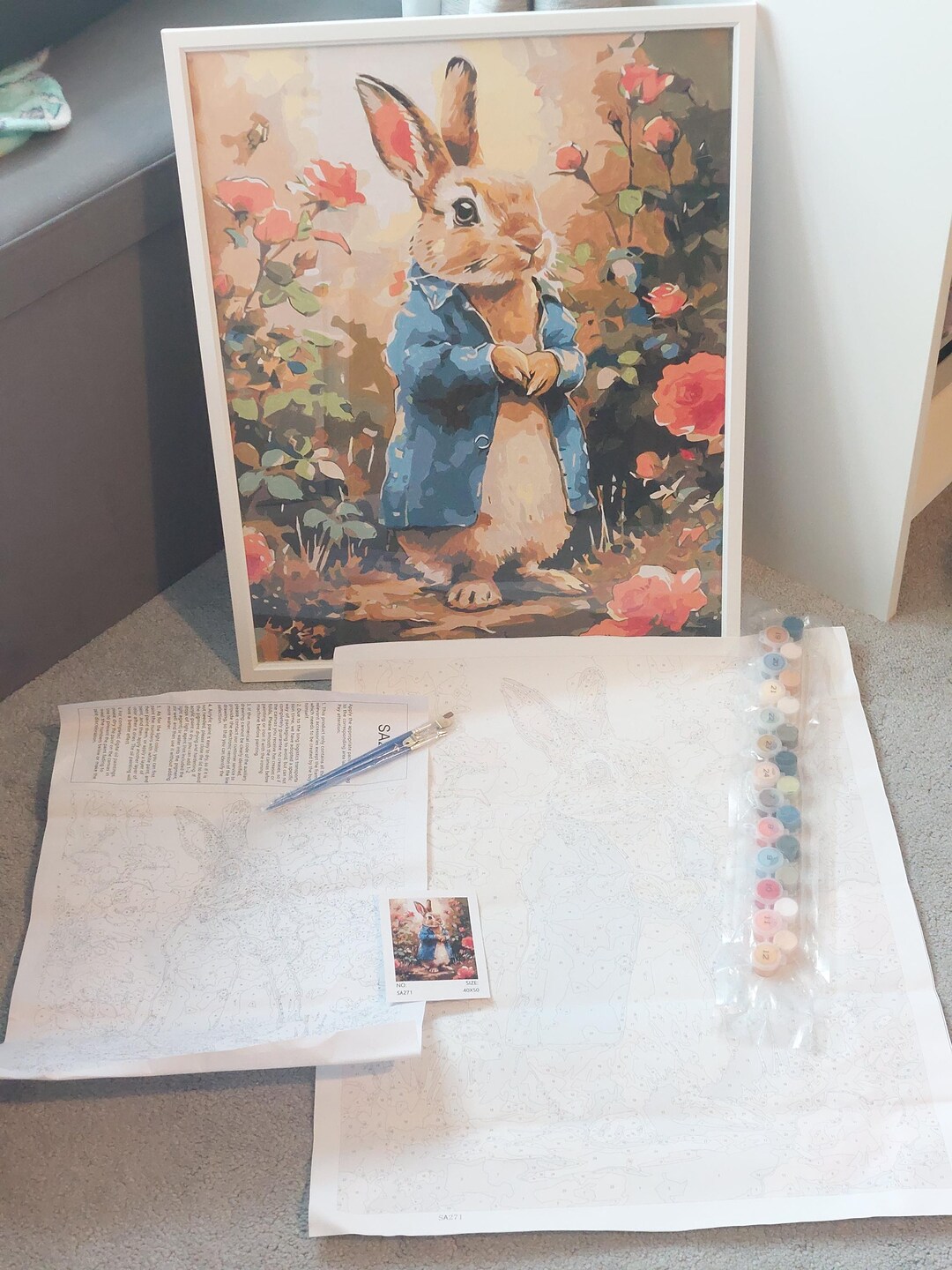 Peter Rabbit 40cm X 50cm Paint by Numbers Complete Kit to Paint Your ...