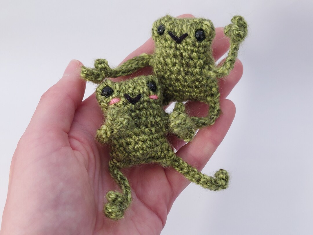 Tiny Baby FROGGY Animal Cute Crochet Gift Plush Toy Handmade 4cm ...
