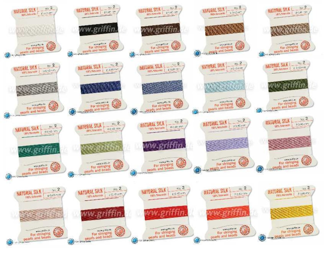 Griffin Silk Thread 2m: 0.45mm/0.75mm/0.90mm - Choice of Colour - Etsy