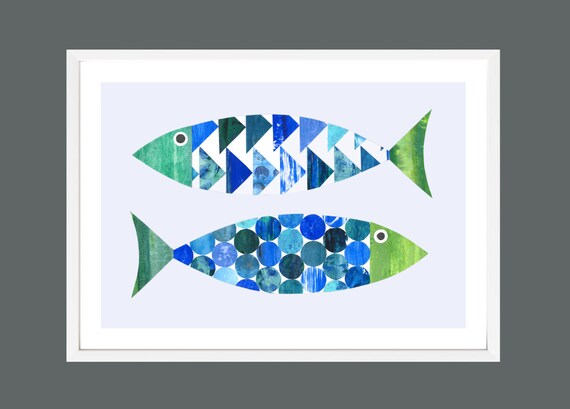 Fish Print Fish Wall Art Fish Painting Fish Print Wall Art | Etsy