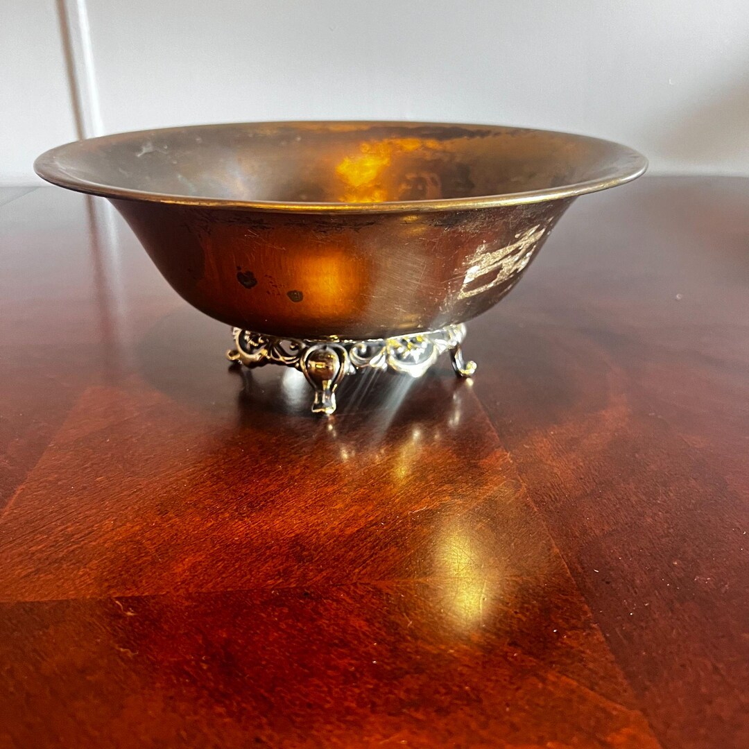 Vintage Fruit Bowl Candy Bowl Harry M Pate Silver Plated Footed Ornate ...