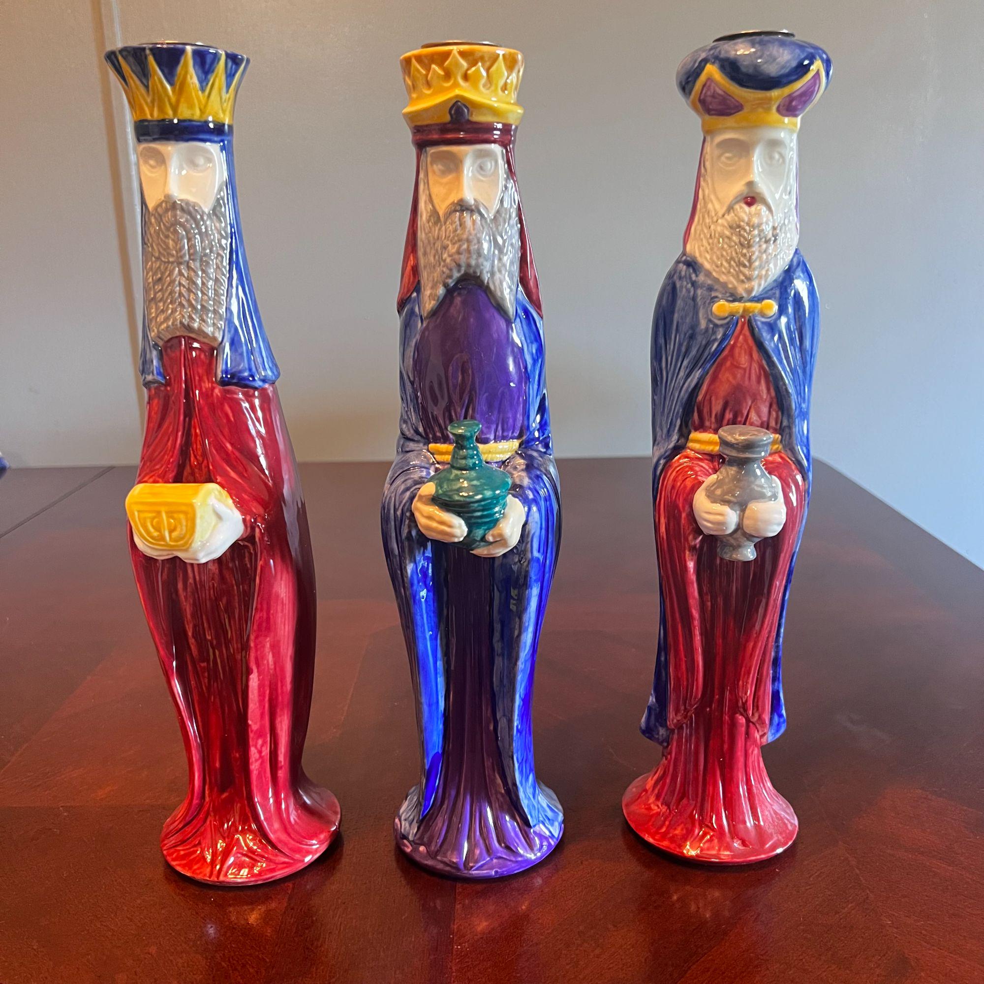 Vintage Ceramic Three Wise Men Figurines 13" Tall Mid Century Modern ...
