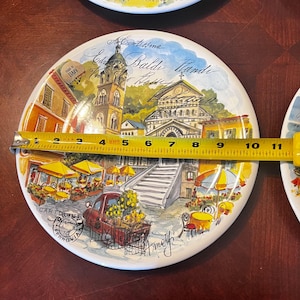 Valori Home Italian Decorative Plates Set of 4 10" Hand Painted Italy ...