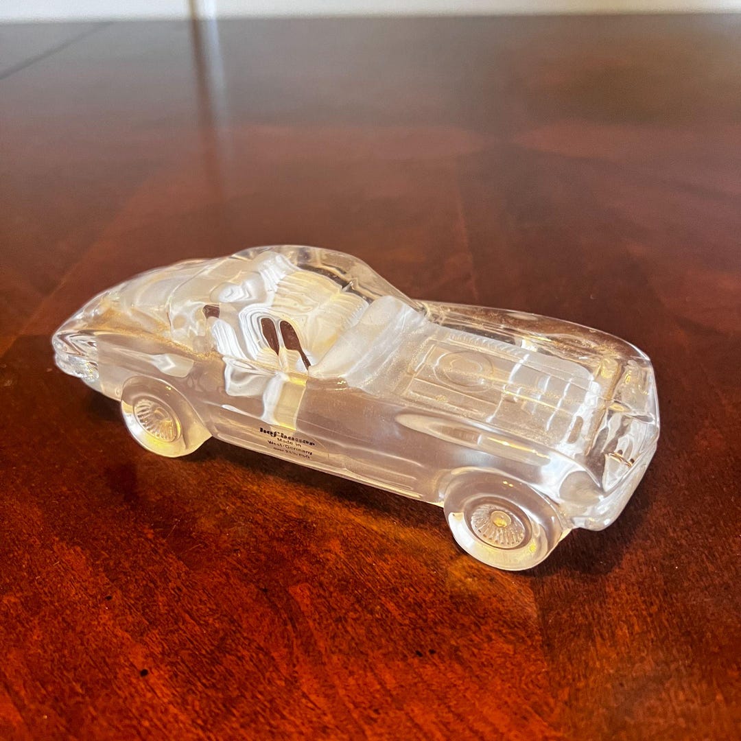 Vintage Hofbauer Crystal Car Paperweight Corvette Germany Over 24% Pbo ...
