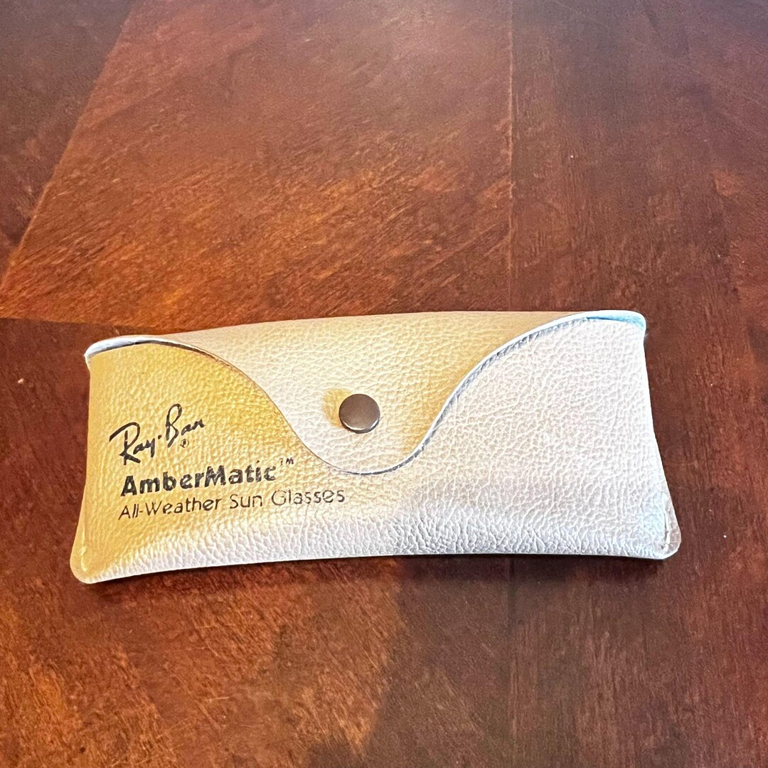 Vintage Ray-ban Ambermatic All-weather Sun Glasses Brown Case Only Faux ...