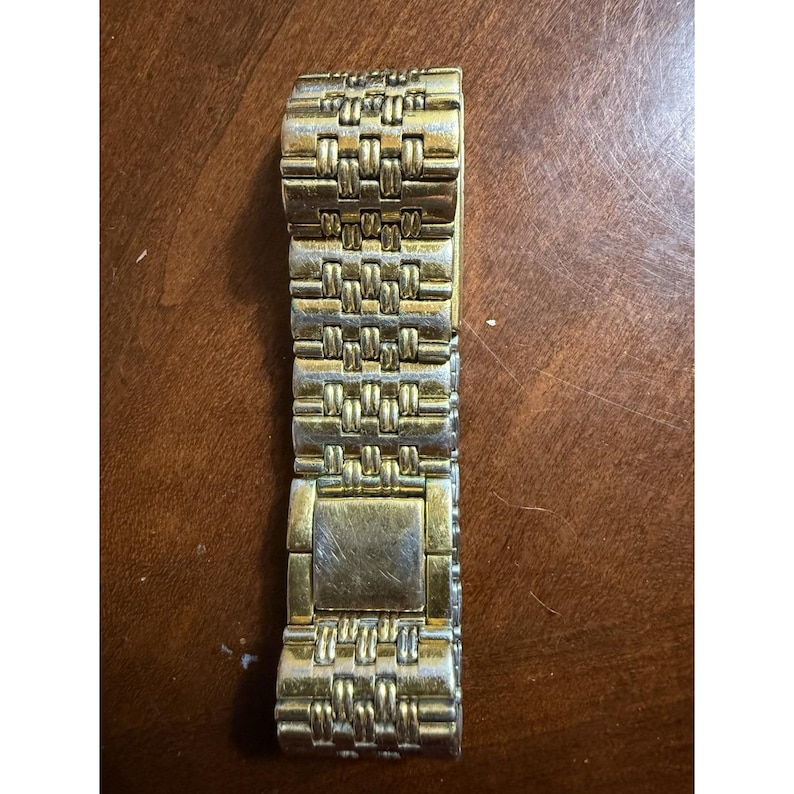 Vintage Elgin Diamond Quartz Black Dial Gold Tone Rectangular Dress ...