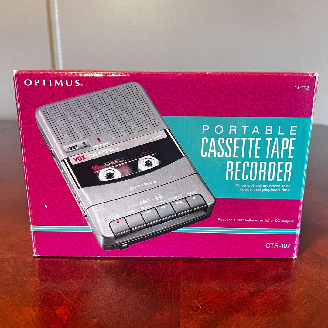 Vintage Optimus VOX CTR-107 VOX Voice Activated Cassette Recorder W ...