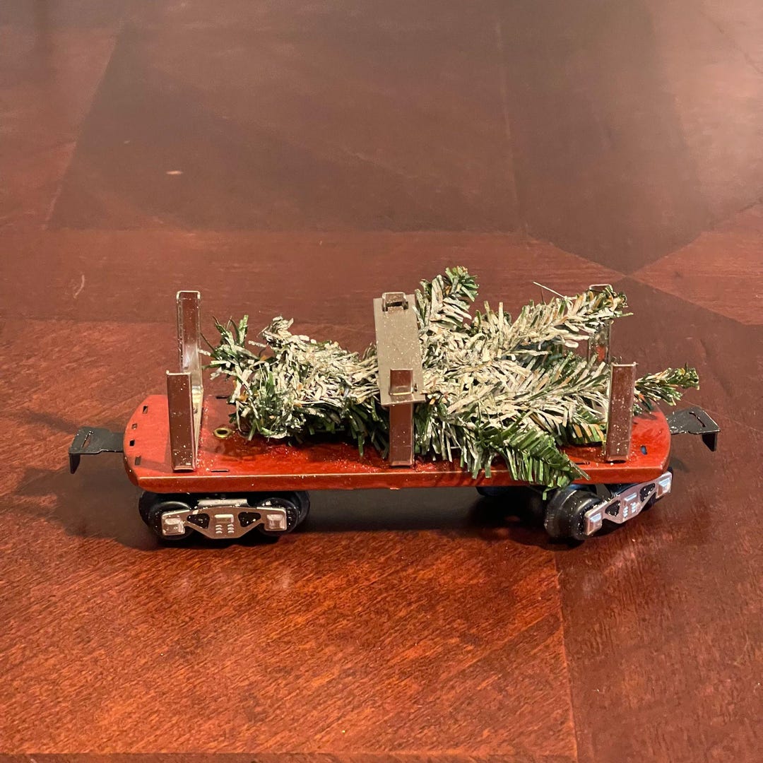 Vintage Marx Trains 6" Flatcar (R) With Christmas Tree Load Vintage ...