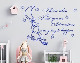 Winnie the Pooh Decal, Quote Wall Decal, Disney Stickers for Nursery ...