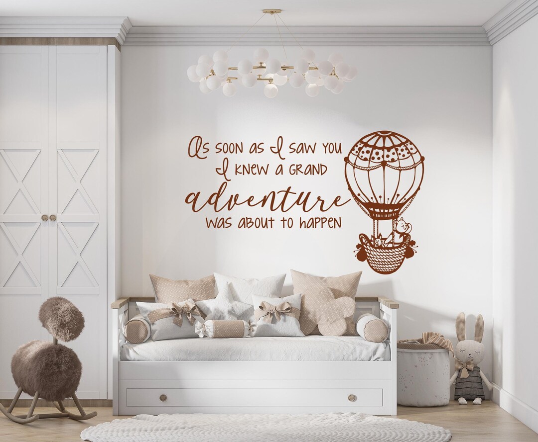 Winnie the Pooh Quote Sticker Nursery, as Soon as I Saw You Grand ...