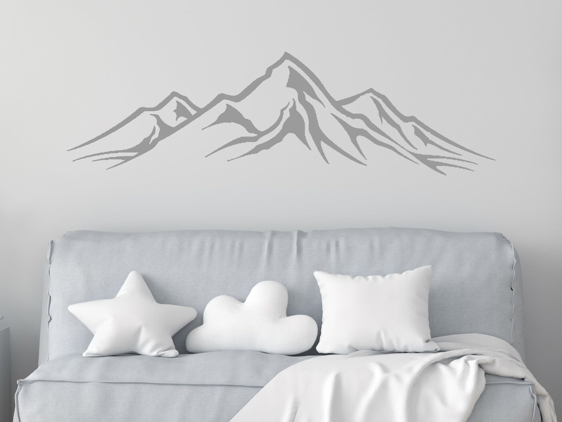 Mountain Wall Decal Mountain Art Decor Mountains Vinyl - Etsy