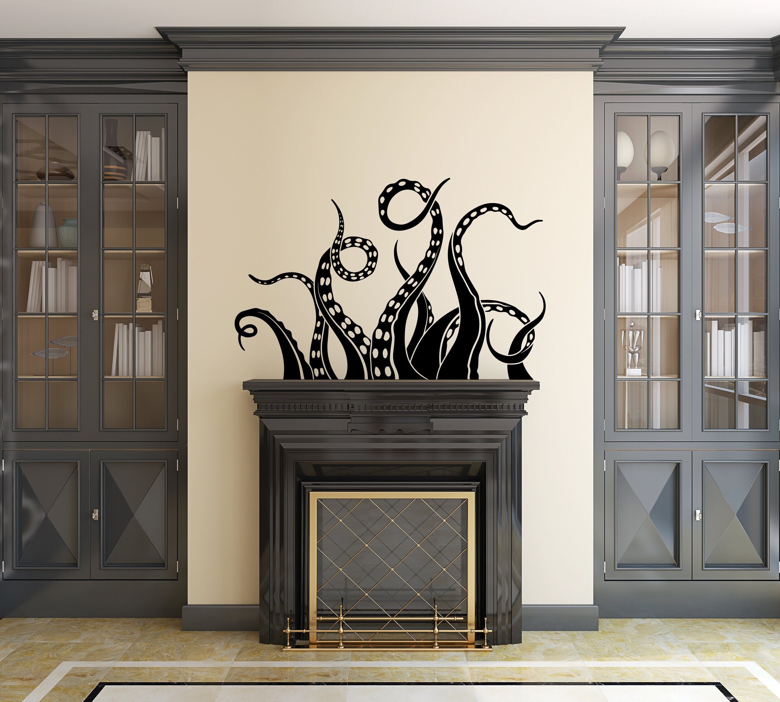 Octopus Wall Decals Octopus Vinyl Stickers Kraken Octopus - Etsy