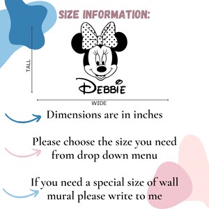Girl Name Minnie Mouse Personalized Vinyl Sticker Girls Room Decor ...