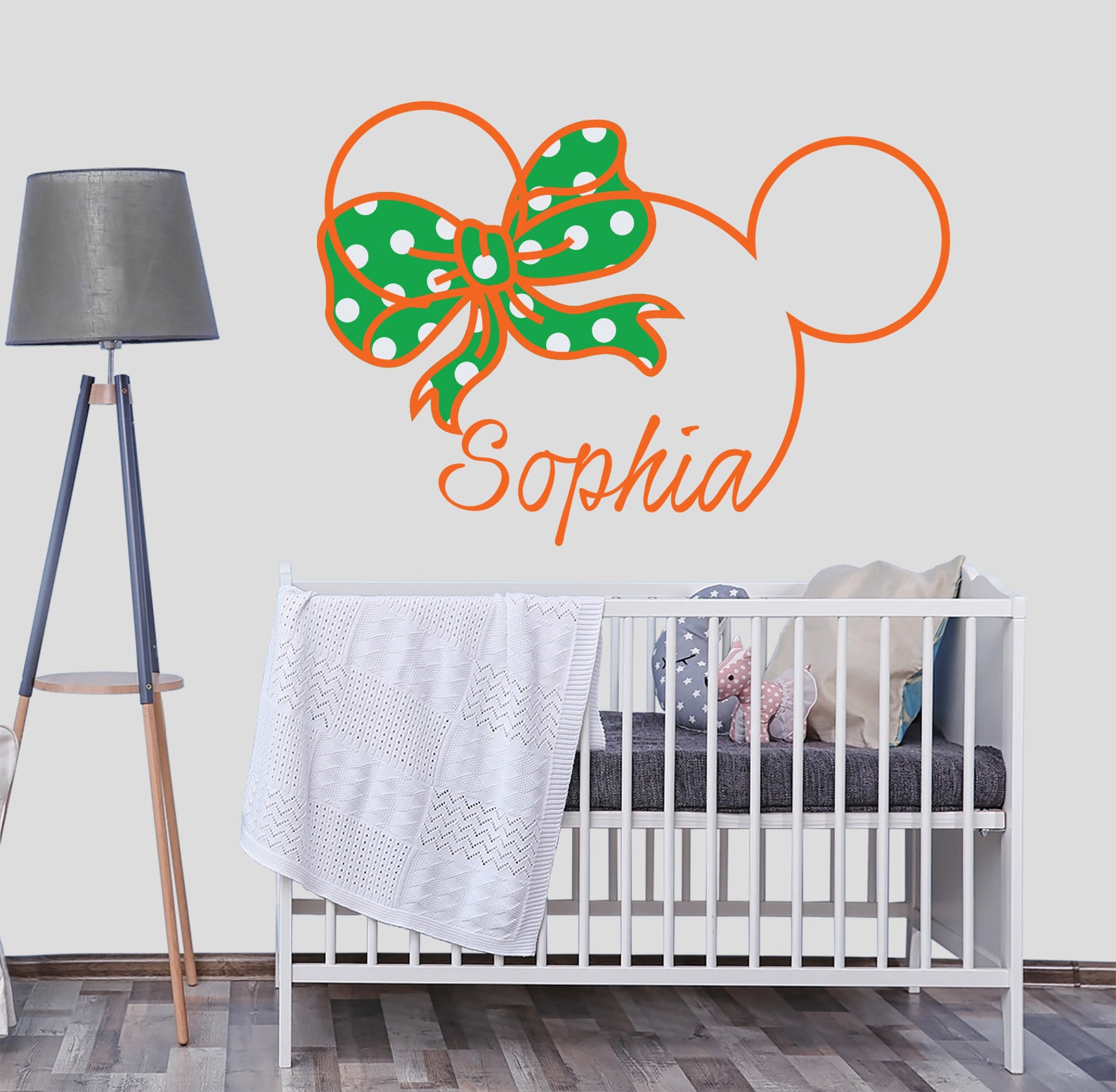 Minnie Mouse Name Fullcolored Sticker Personalized Baby - Etsy