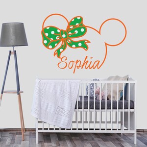 Minnie Mouse Name Fullcolored Sticker, Personalized Baby Decals ...