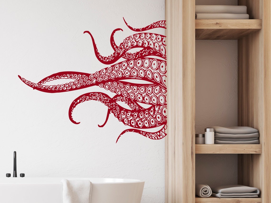 Octopus Tentacle Vinyl Decal Octopus Stickers Octopus - Etsy