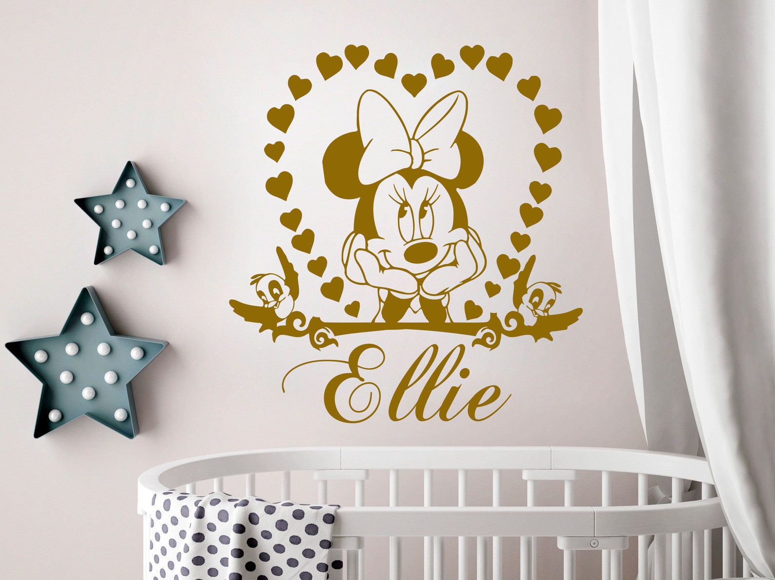 Minnie Mouse Wall Name Decal Custom Name Vinyl Sticker - Etsy