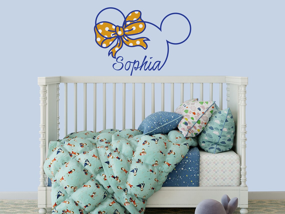 Minnie Mouse Name Fullcolored Sticker Personalized Baby - Etsy