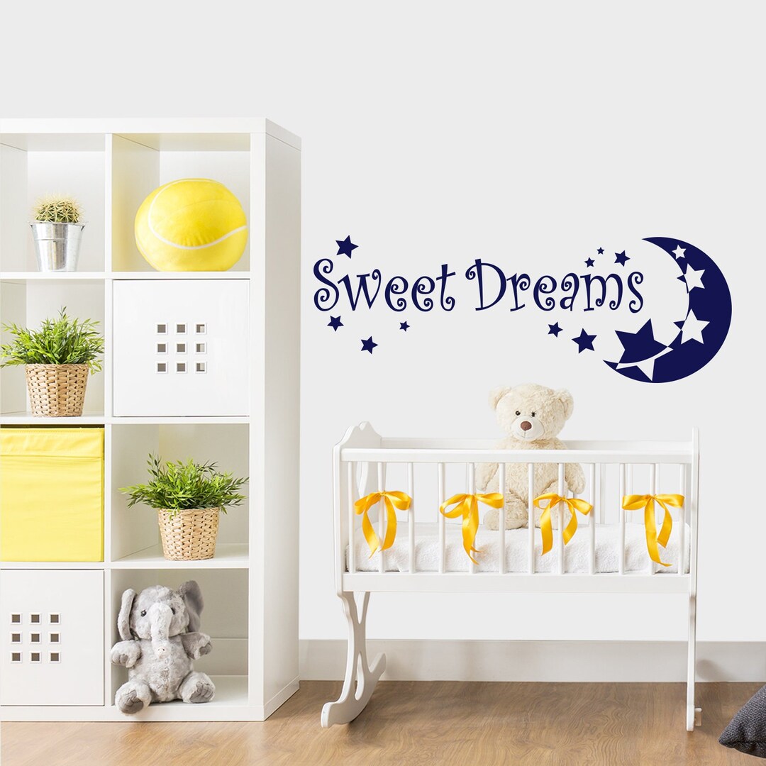 Sweet Dreams Decal Sweet Dreams Vinyl Sticker Bedroom Wall Art Nursery ...