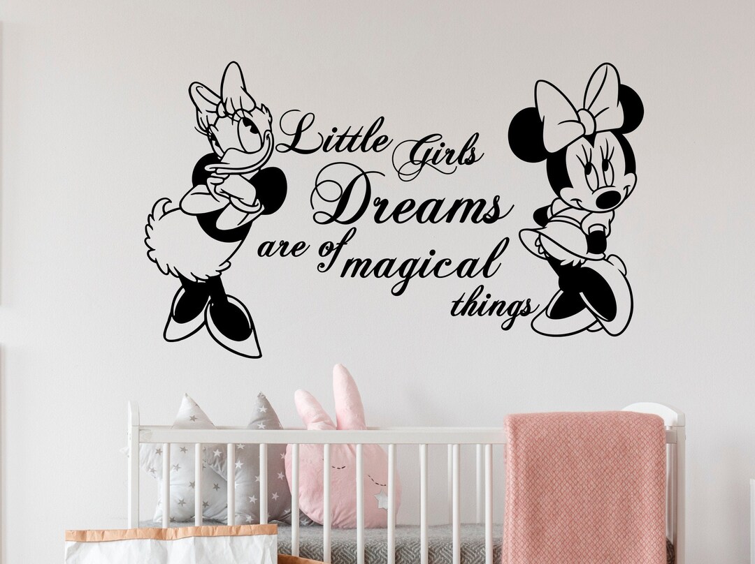Minnie Mouse Wall Decal - Minnie Mouse and Daisy Decal - Vinyl Stickers ...