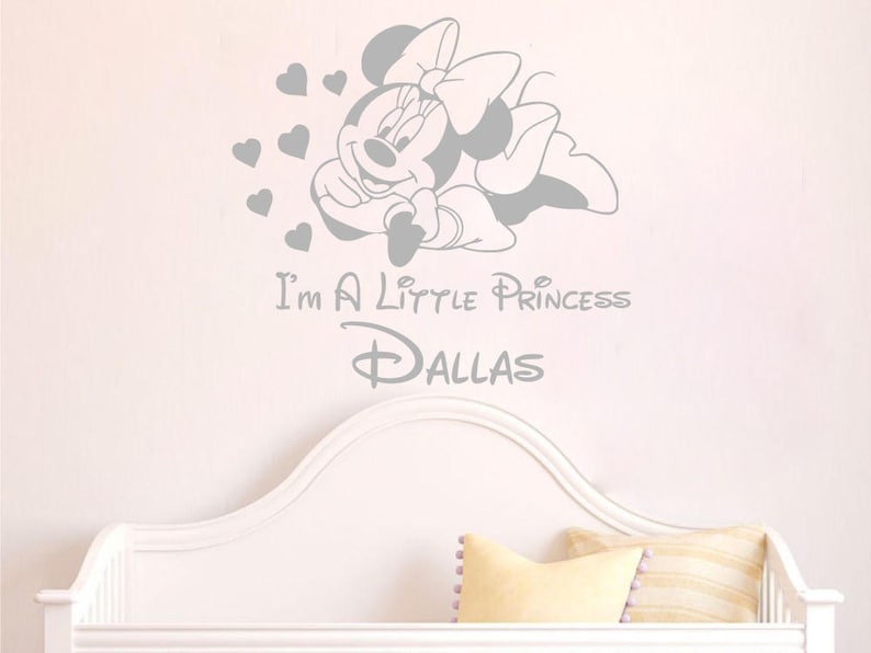 Minnie Mouse Wall Decor Custom Name Vinyl Sticker Decals | Etsy