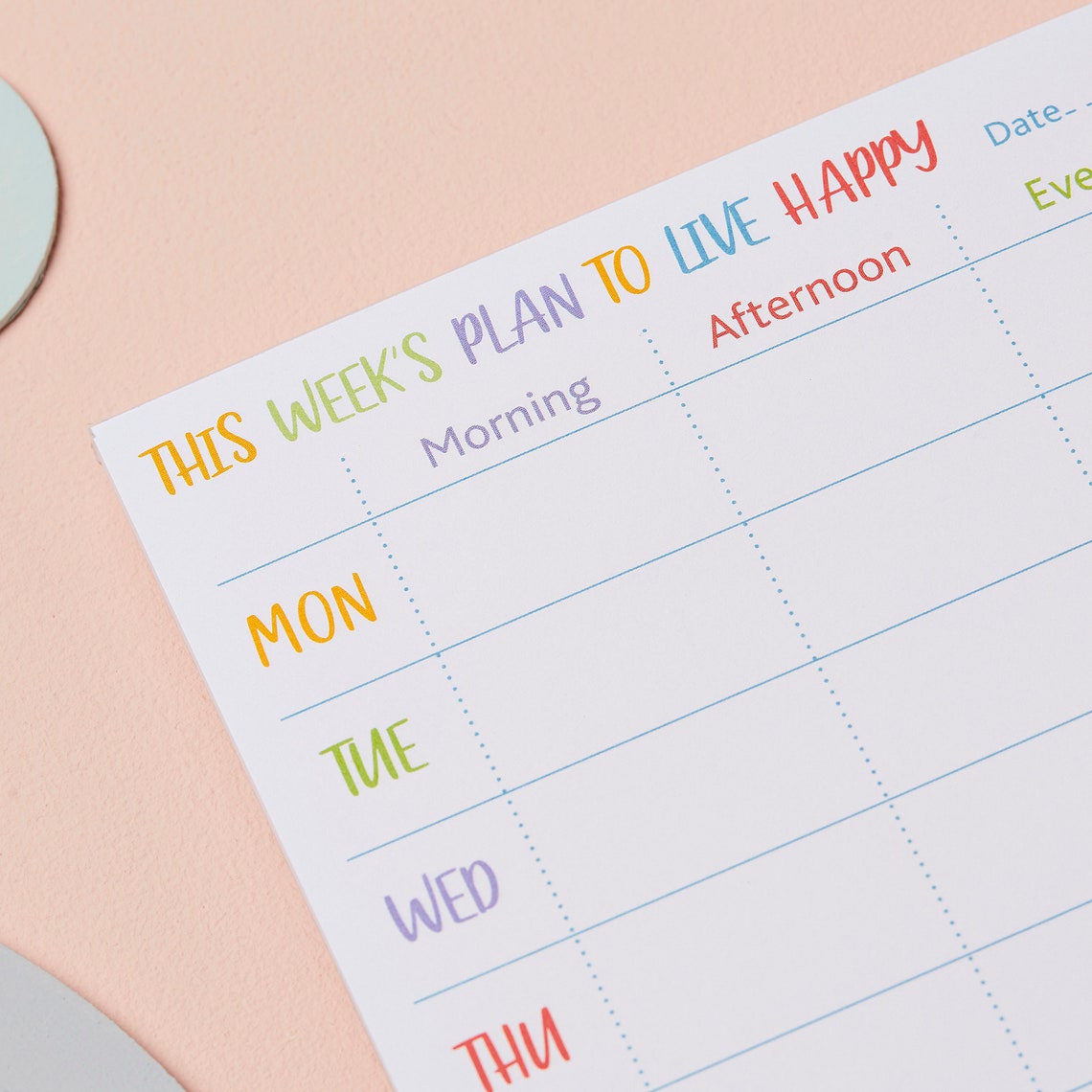 Live Happy Weekly Planner Notepad – Weekly Planner – to Do List Notepad ...