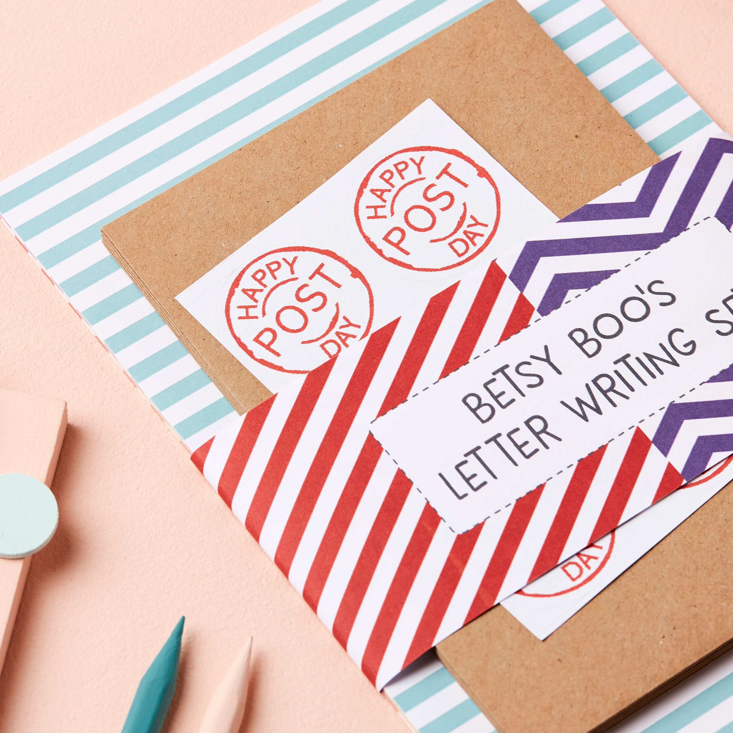 Recycled Graphic Letter Writing Set (option to Personalise) - Letter ...