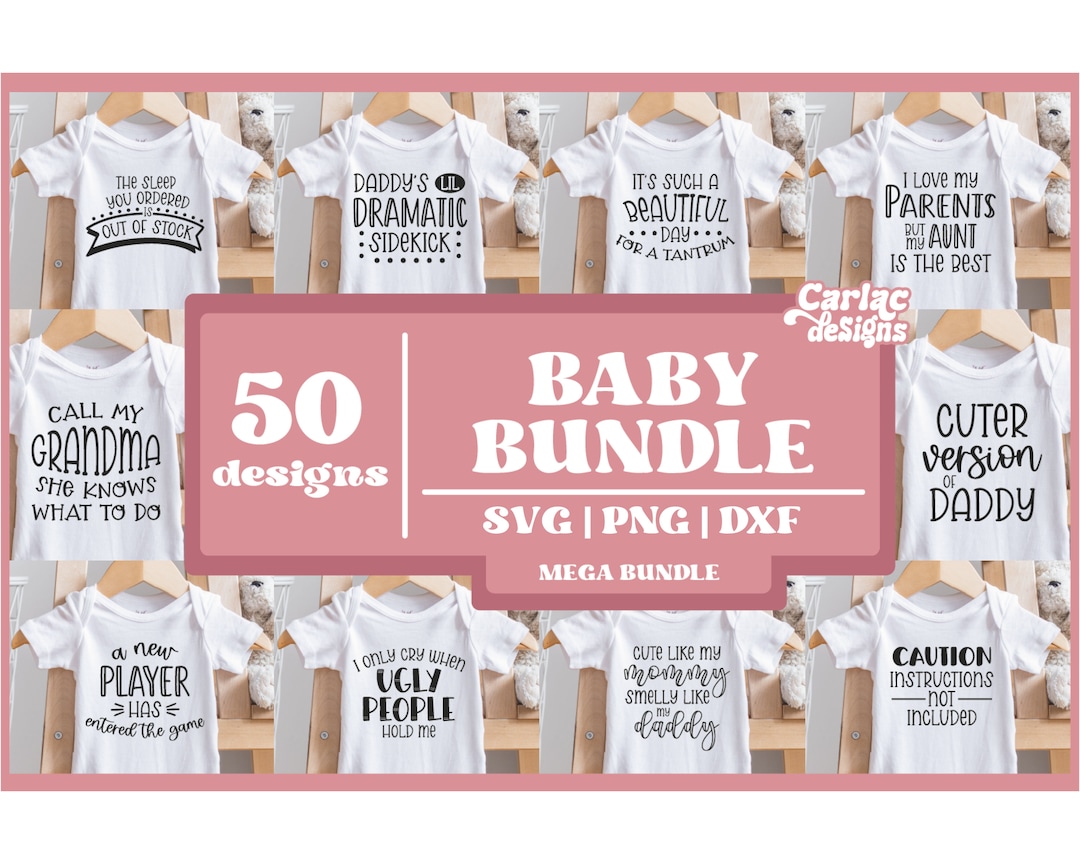 Funny Baby SVG Bundle, Baby Bib Svg, Baby Sublimation Designs, Toddler ...