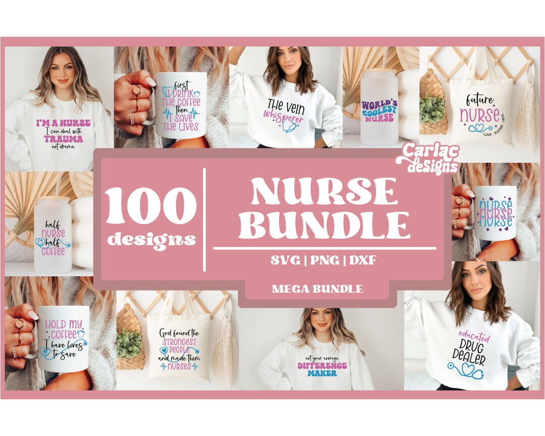 Funny Nurse SVG and Sublimation Bundle | Huge Nurse SVG Bundle | Nurse ...