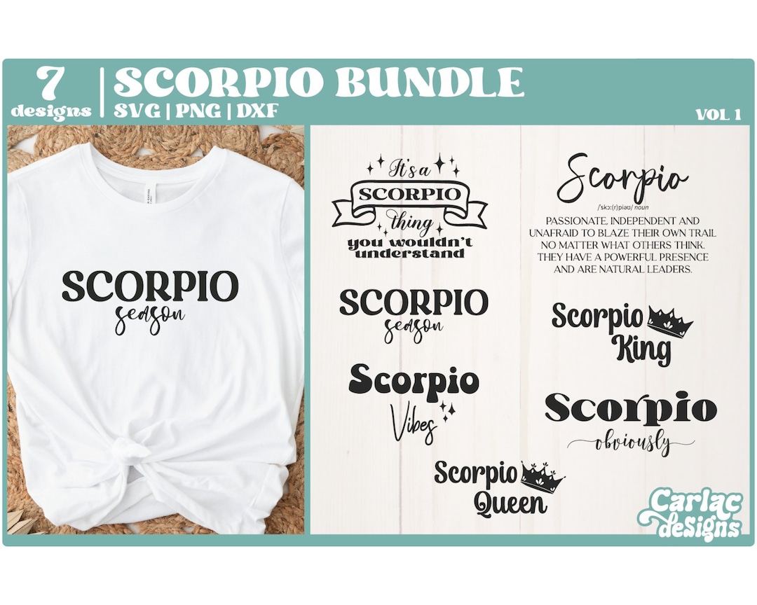 Scorpio SVG Bundle | Zodiac Definition Svg Bundle | Zodiac Svg Bundle ...