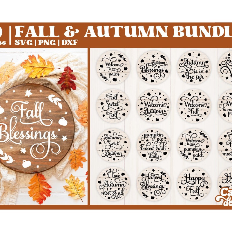 Round Fall Signs - Etsy