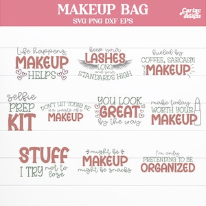 Funny Makeup Bag SVG Bundle, Sarcastic Designs (cut File) - Etsy