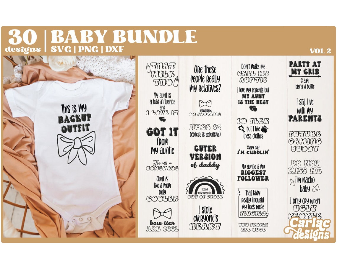 Funny Baby Bib SVG Bundle Baby SVG Design Bundle Baby - Etsy UK